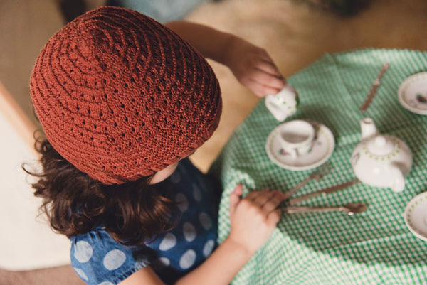Eyelet Ridge Hat | Knittin Little | Knitting Pattern | Kristen TenDyke ...